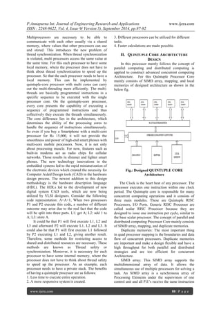 Design and Implementation of Quintuple Processor Architecture Using FPGA | PDF