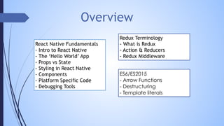 React Native +Redux + ES6 (Updated) | PDF