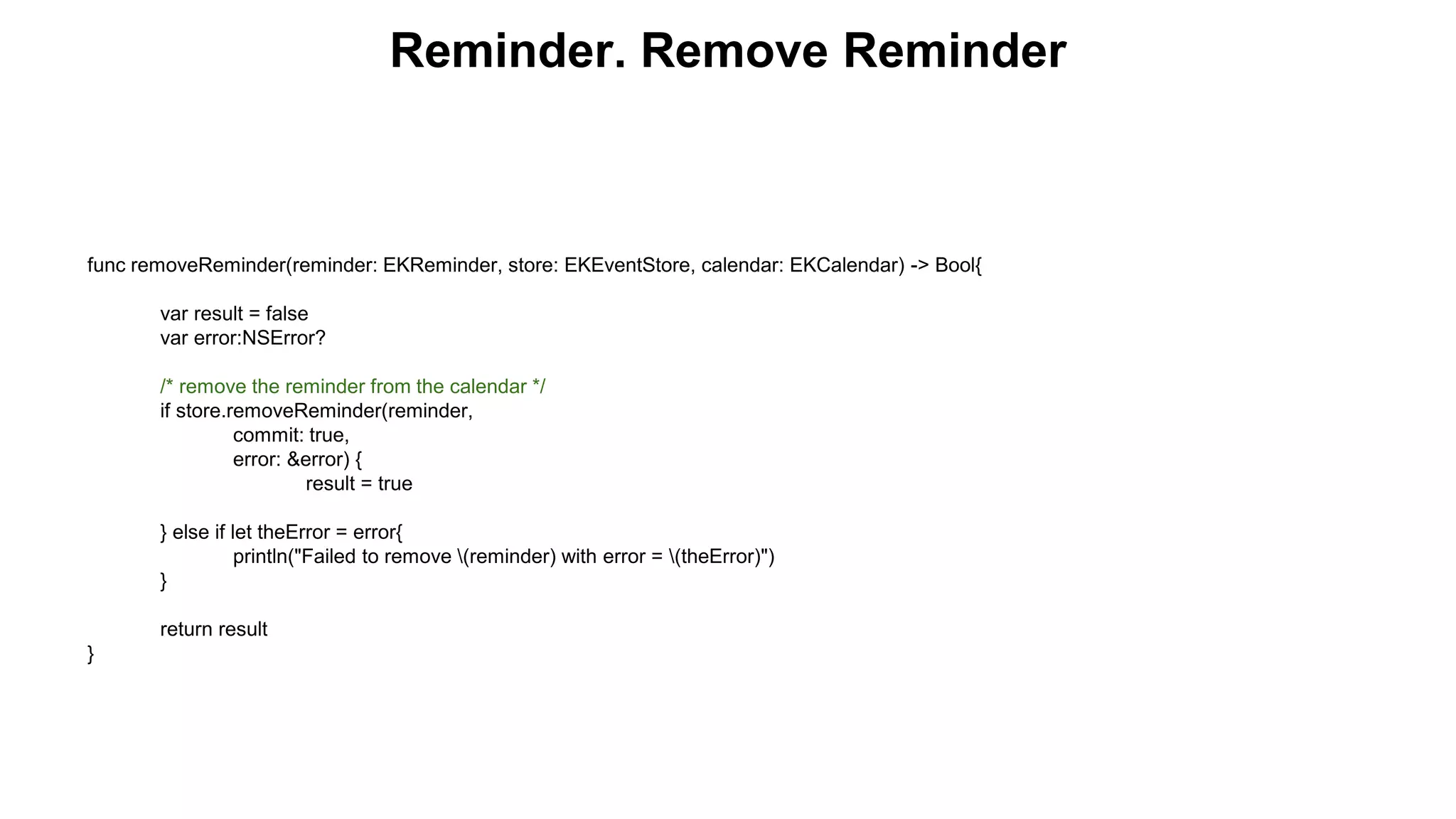 iOS. EventKit Framework. Work with calendars and reminders | PPTX