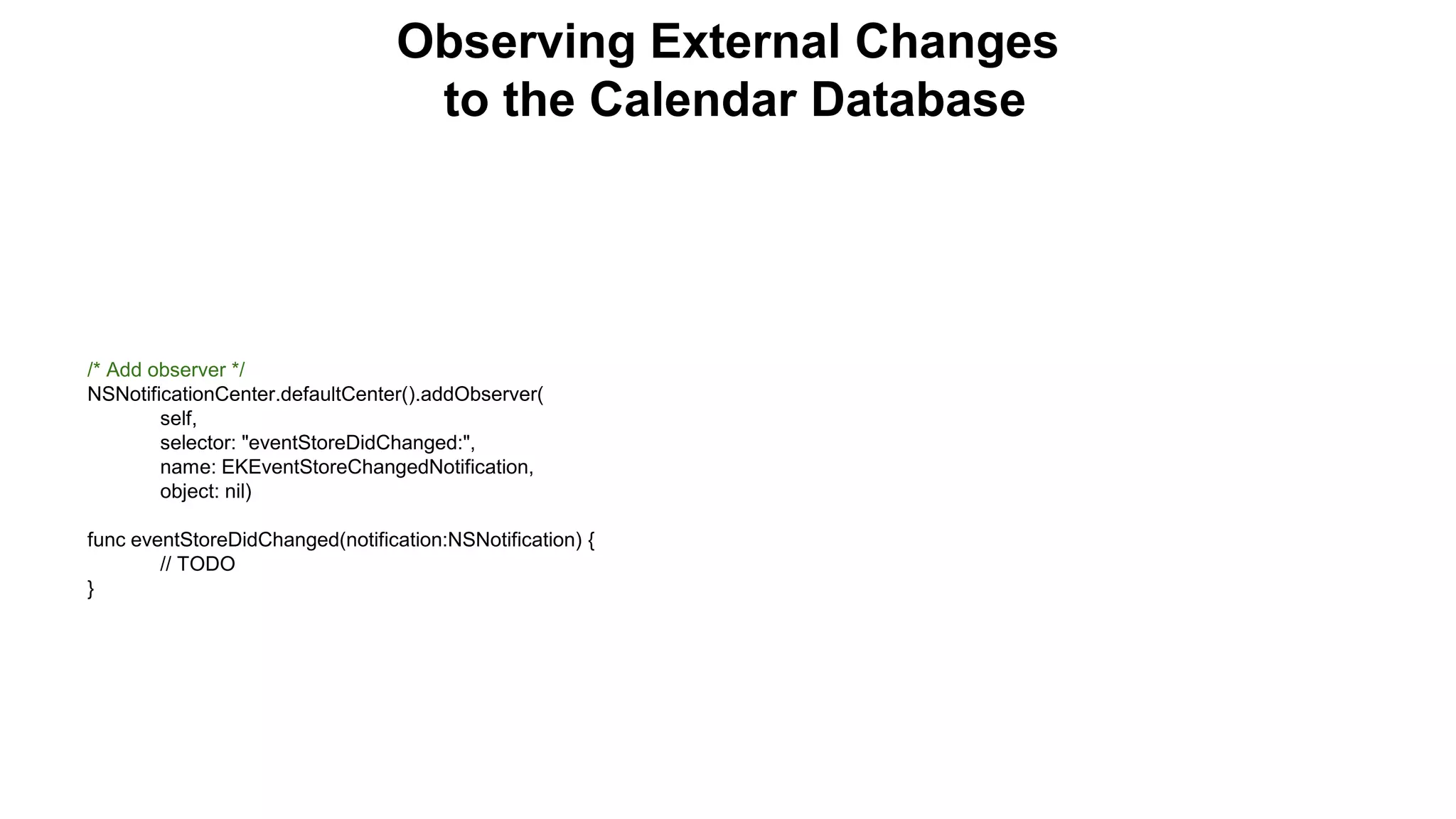 iOS. EventKit Framework. Work with calendars and reminders | PPTX