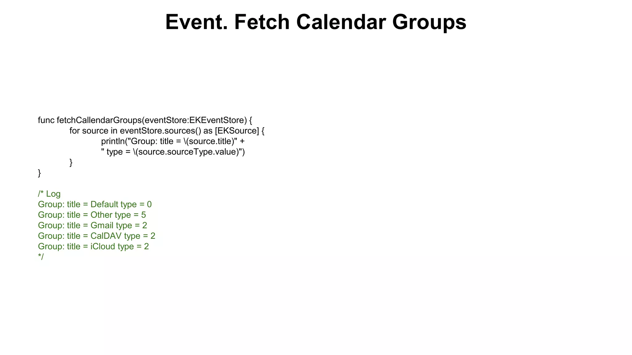 iOS. EventKit Framework. Work with calendars and reminders | PPTX