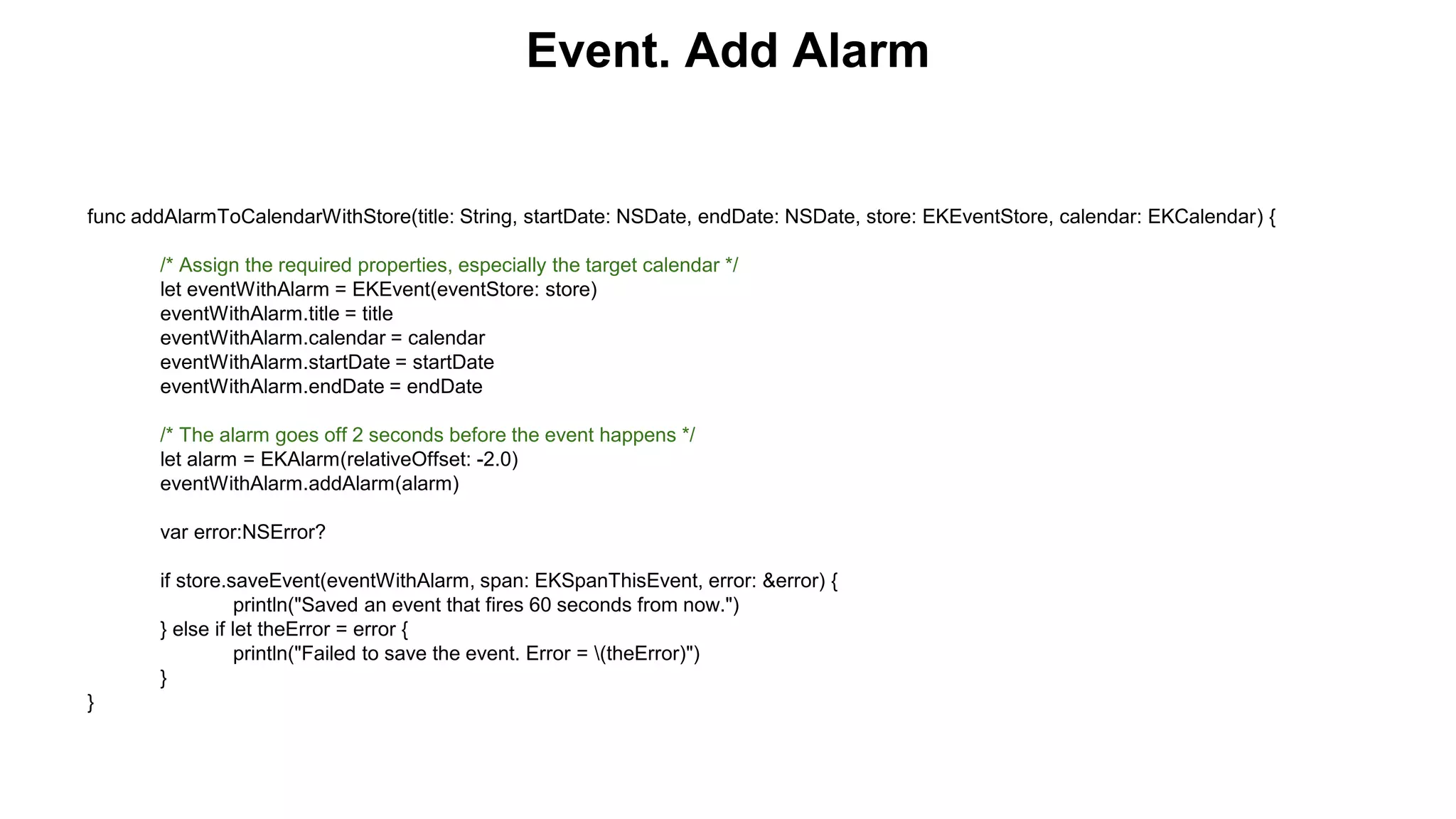 iOS. EventKit Framework. Work with calendars and reminders | PPTX