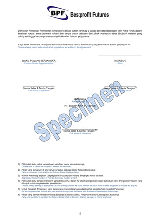 Specimen agreement best_profit_futures | PDF