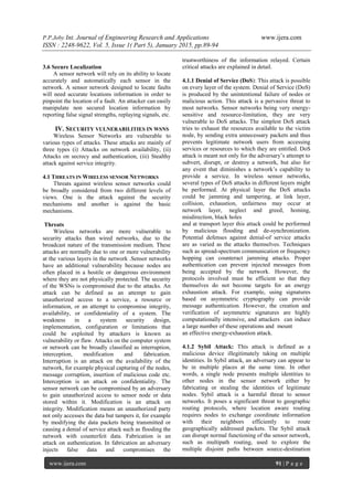 A Survey on Threats and Security schemes in Wireless Sensor Networks | PDF