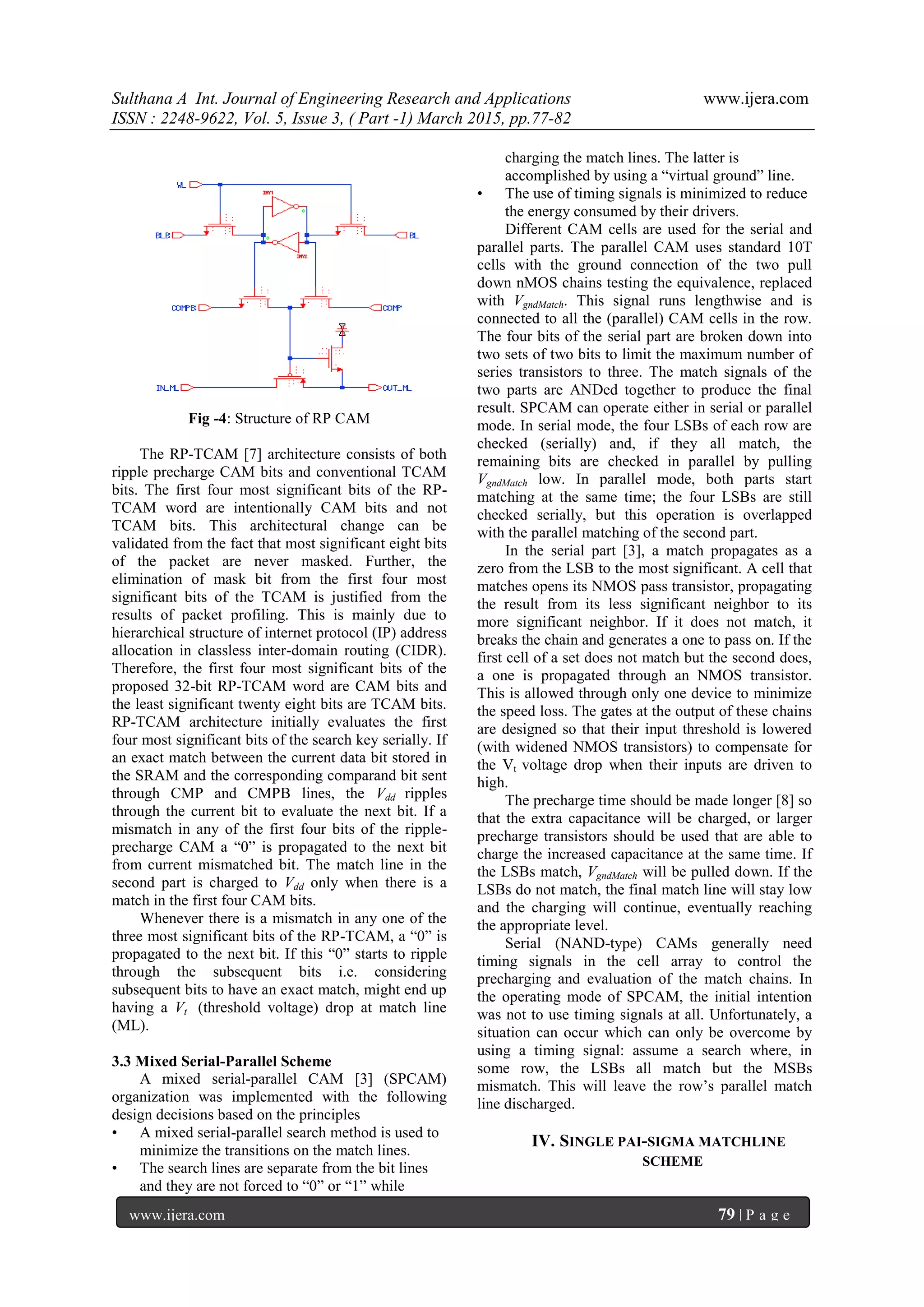 Ternary Content Addressable Memory Types And Matchline Schemes | PDF