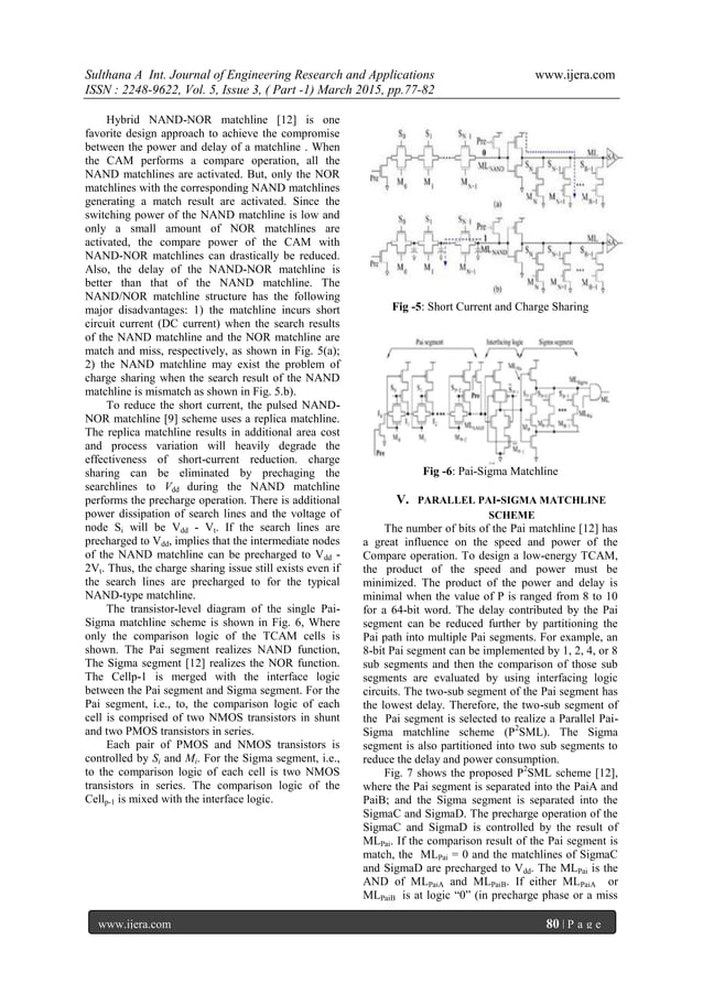 Ternary Content Addressable Memory Types And Matchline Schemes | PDF