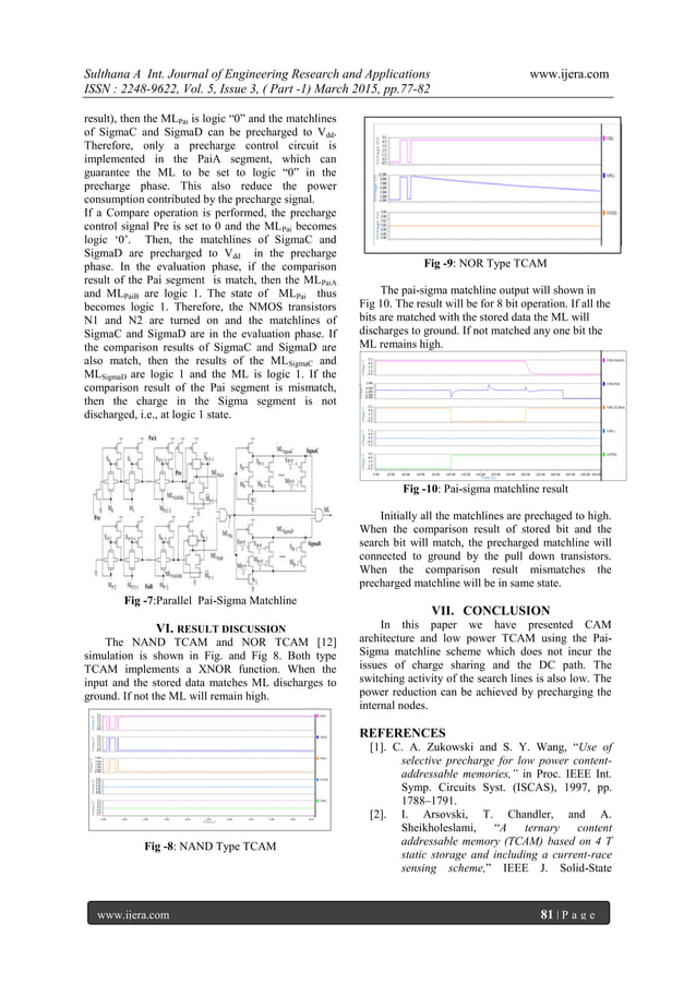Ternary Content Addressable Memory Types And Matchline Schemes | PDF