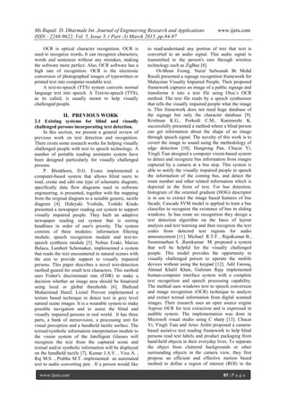 Text Detection and Recognition with Speech Output for Visually ...