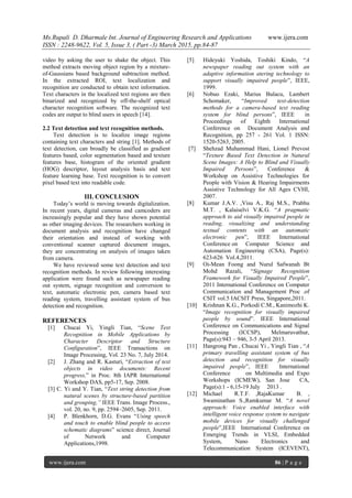 Text Detection and Recognition with Speech Output for Visually Challenged Person: A Review | PDF