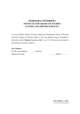 CoE Business Case | DOCX