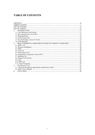 CoE Business Case | DOCX