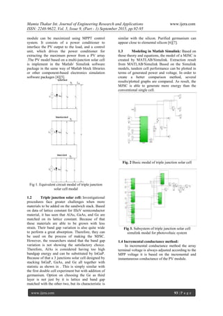 A MATLAB /Simulink Modal of Triple-Junction Solar Cell and MPPT Based on Incremental Conductance ...