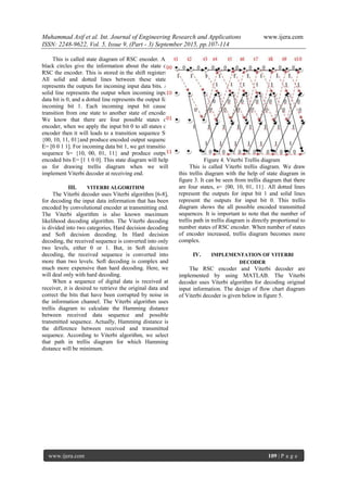 Analysis and Implementation of Hard-Decision Viterbi Decoding In Wireless Communication over ...