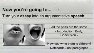 Performance Task: Argumentative Speech | PPTX