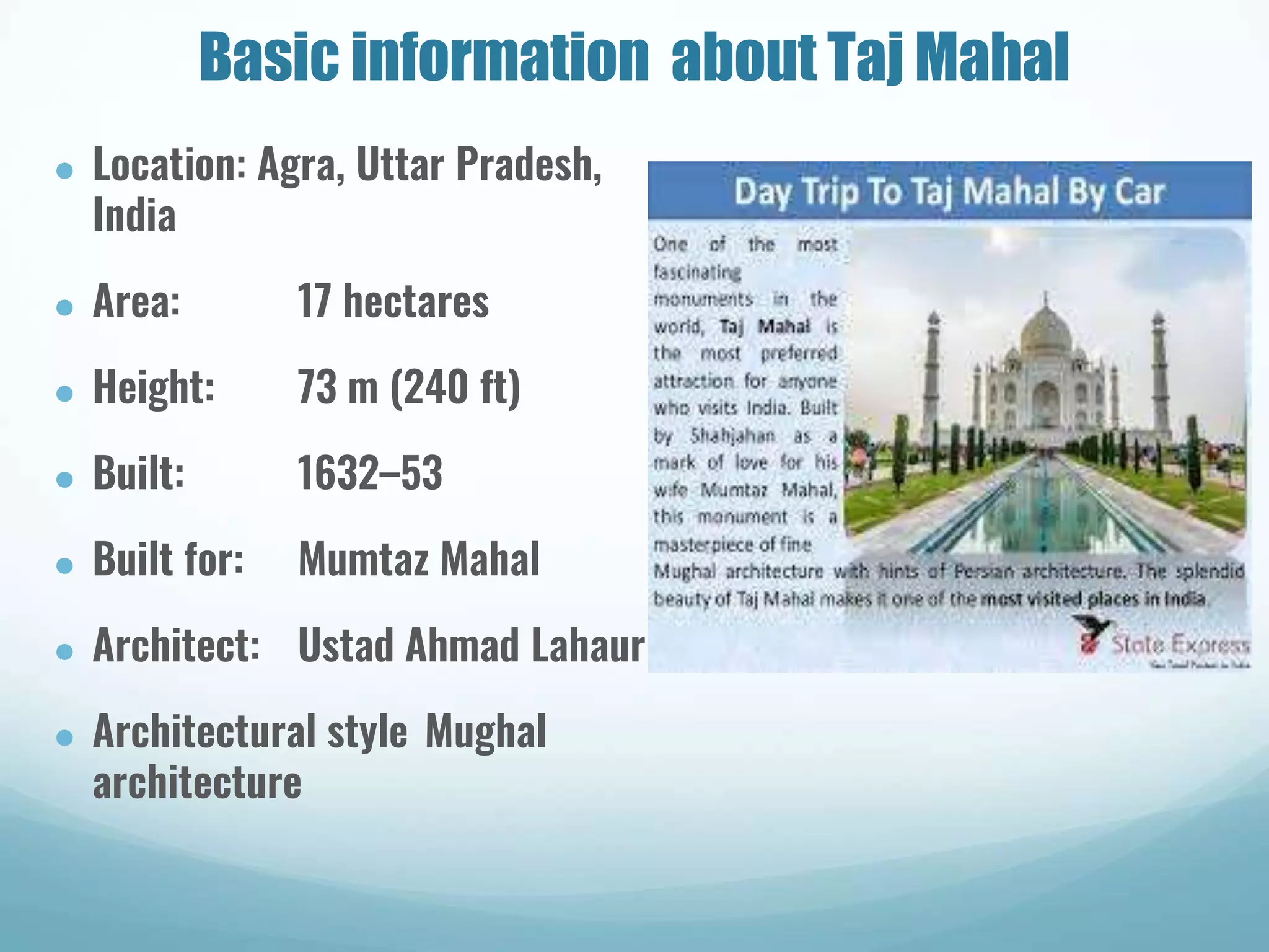 PPT Discoloration of Taj Mahal | PPTX