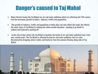 Effects Of Air Pollution On Taj Mahal