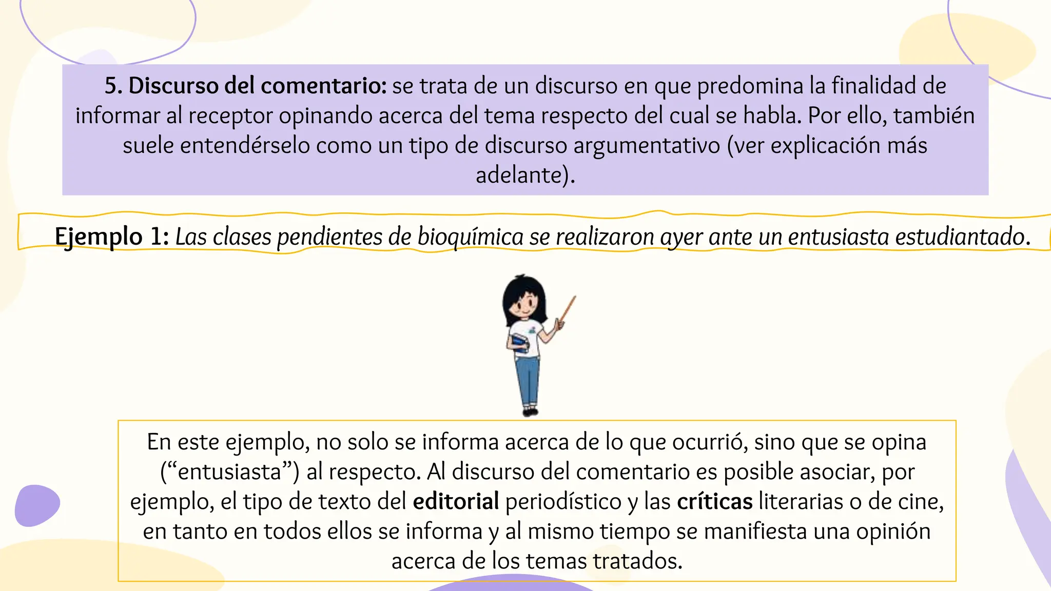 Presentación del Discurso Expositivo con ejemplos | PPT