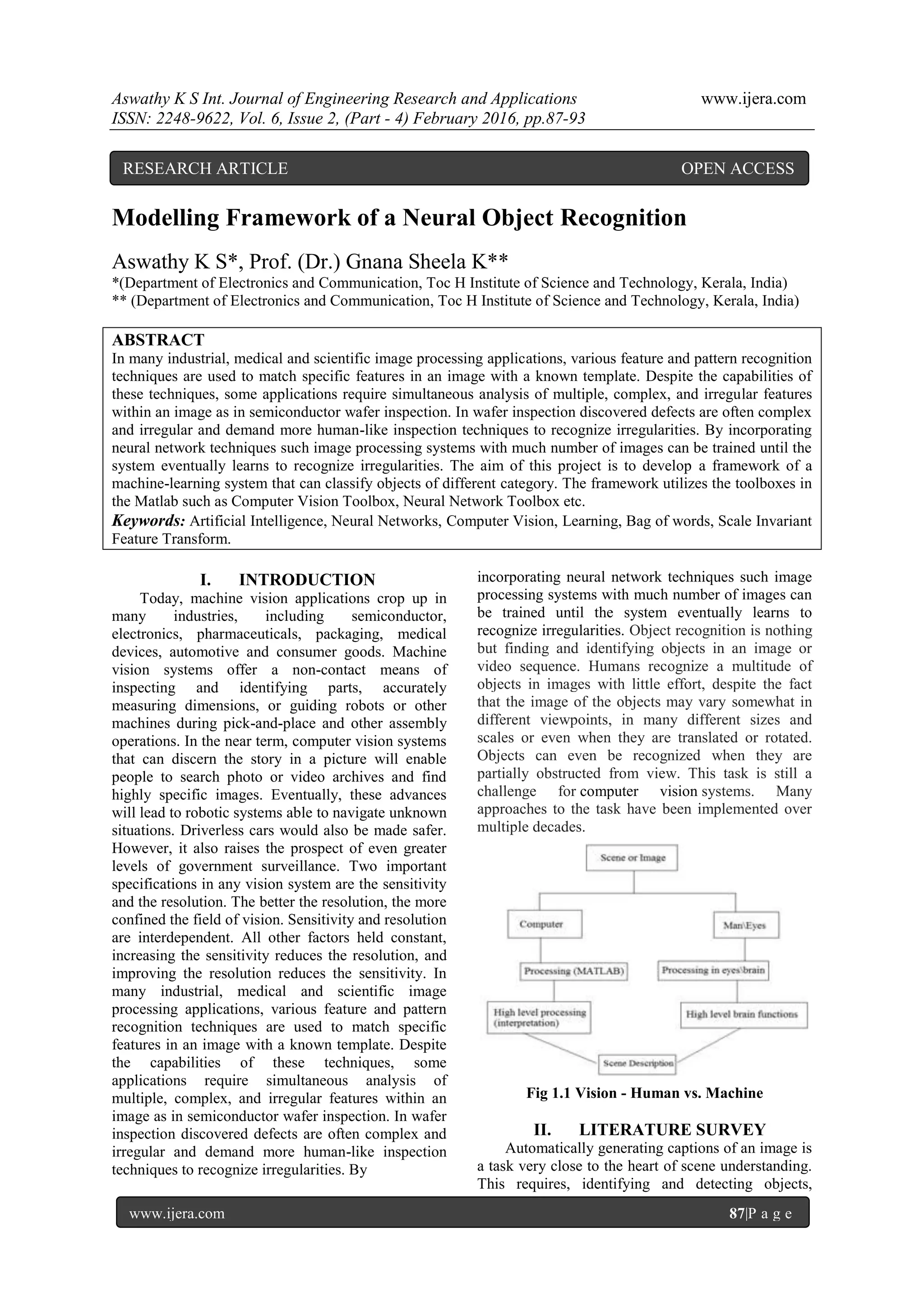 Modelling Framework Of A Neural Object Recognition Pdf