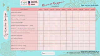 My Ramadan Tracker | PDF