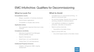 EMC InfoArchive Overview: Offered by Sigma | PDF
