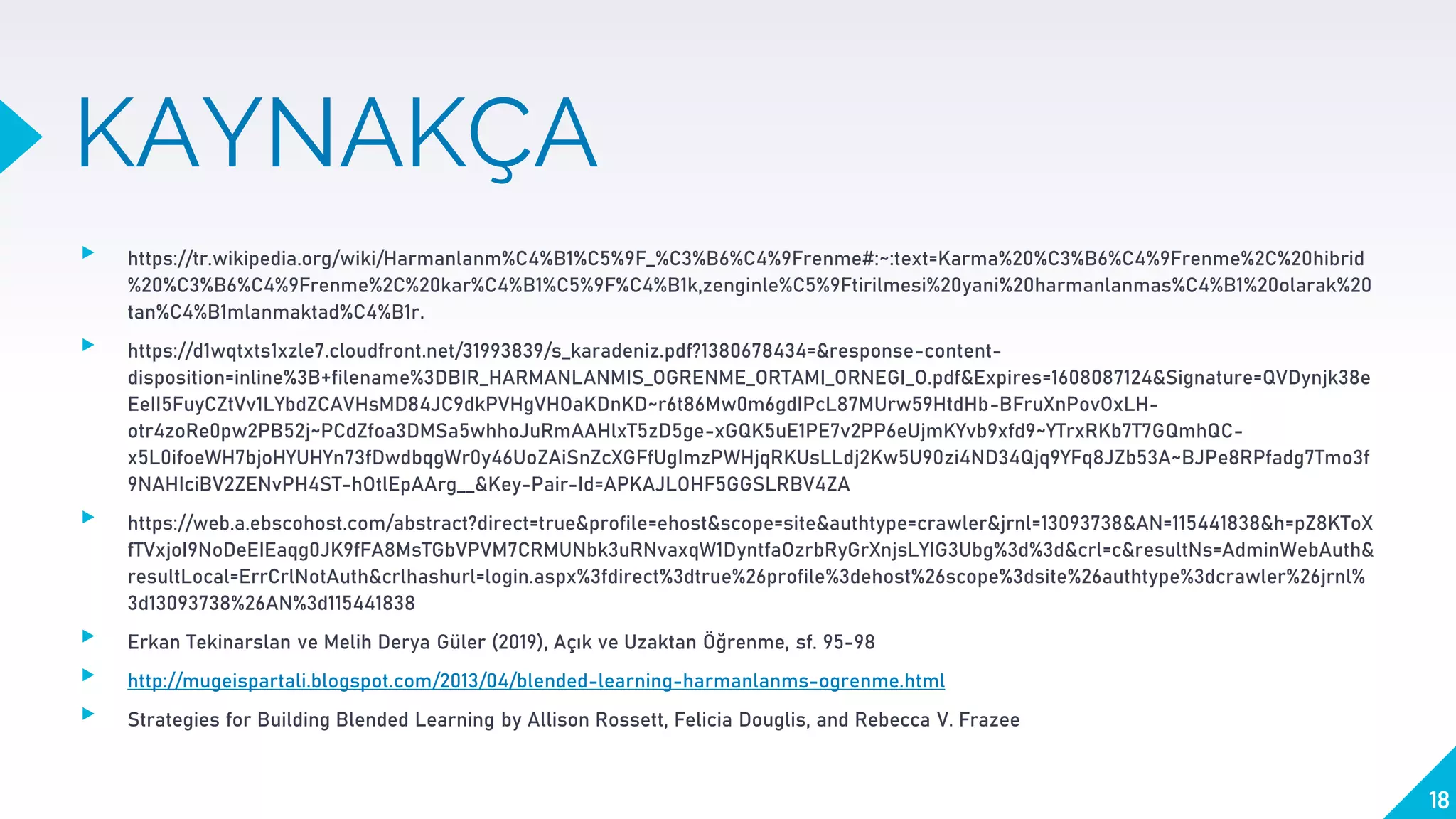 Harmanlanmis ogrenme ortamlari | PPTX