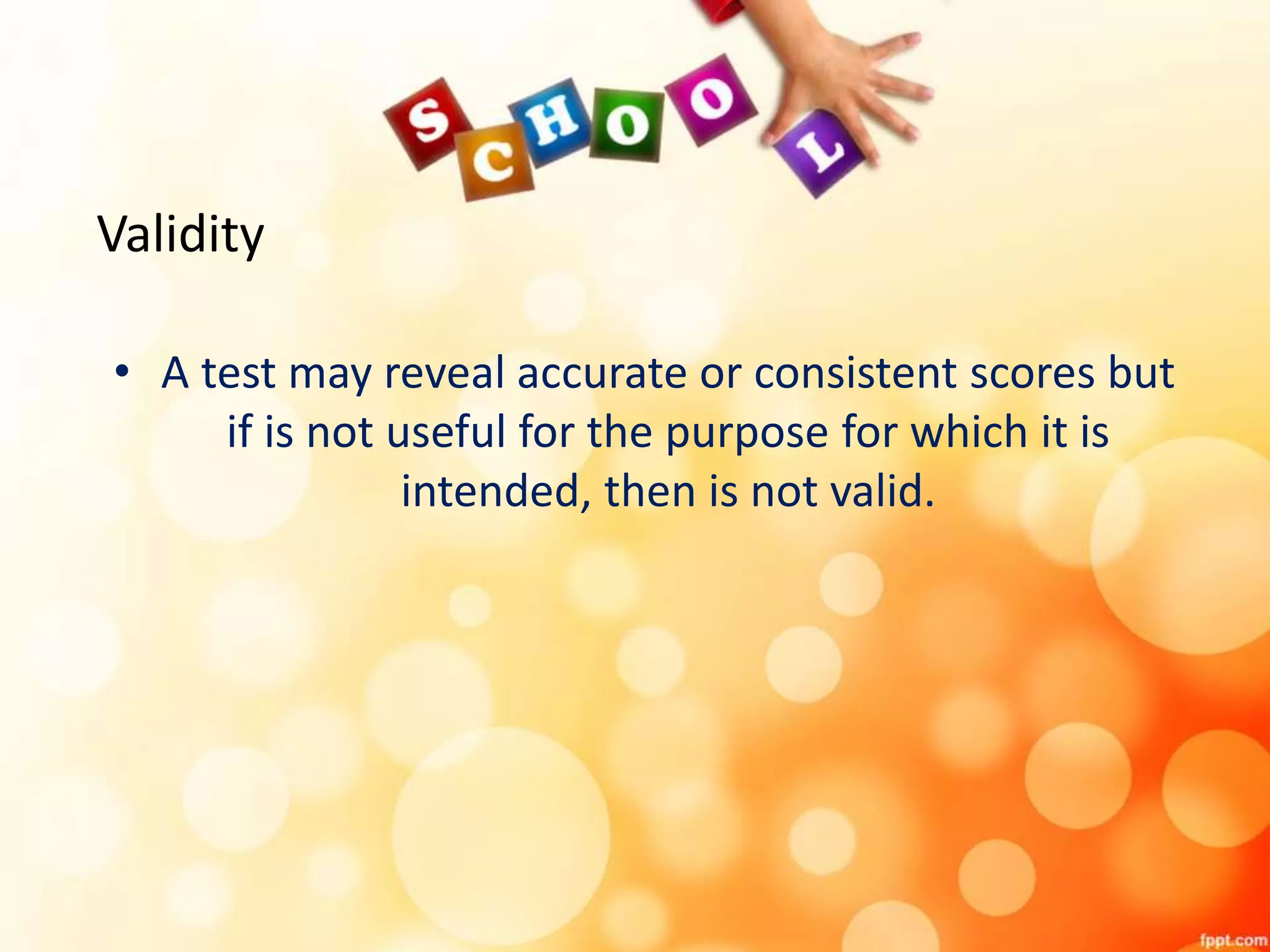 Criteria of a good test | PPTX