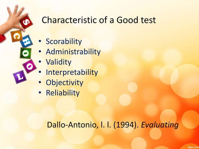 Criteria of a good test | PPTX | Standardized Testing | Educational ...