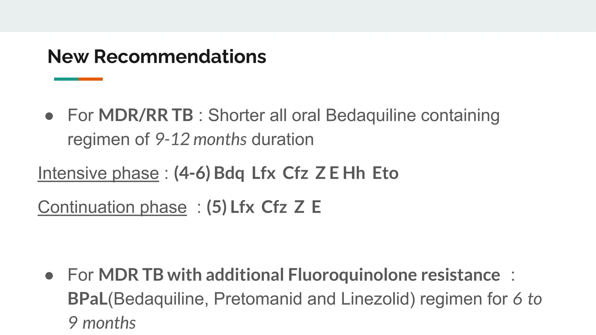 MANAGEMENT OF TB: Two phase chemotherapy, General plan, Management of Drug Sensitive ...