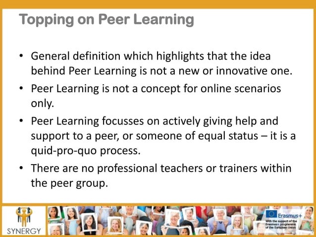 SYNERGY Induction to Pedagogy Programme - Criteria of Peer Learning ...