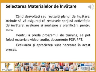 SYNERGY Induction to Pedagogy Programme - Learning Materials and Objectives (ROMANIAN) | PDF