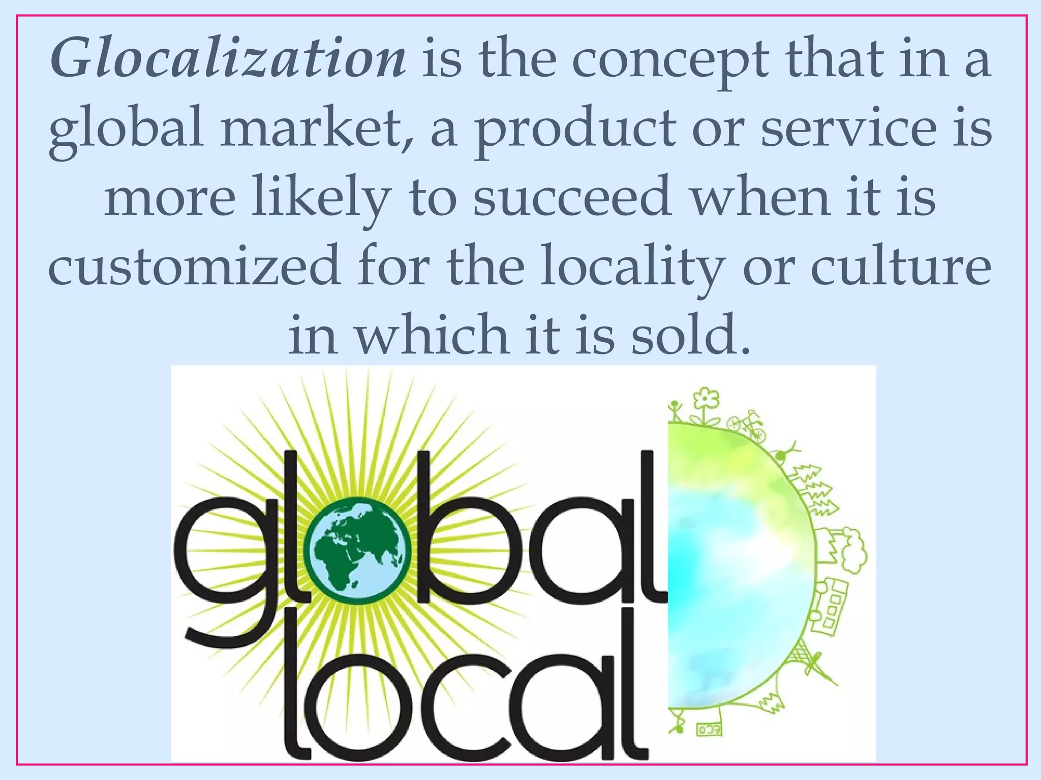 THE GLOCAL MARKETING STRATEGY | PPT