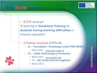 ELFIE Project: E-Learning good_examples | PPT