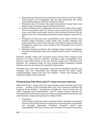 BE & GG, Rimada D. Putri, Hapzi Ali, Etika Bisnis PT Sompo Insurance ...