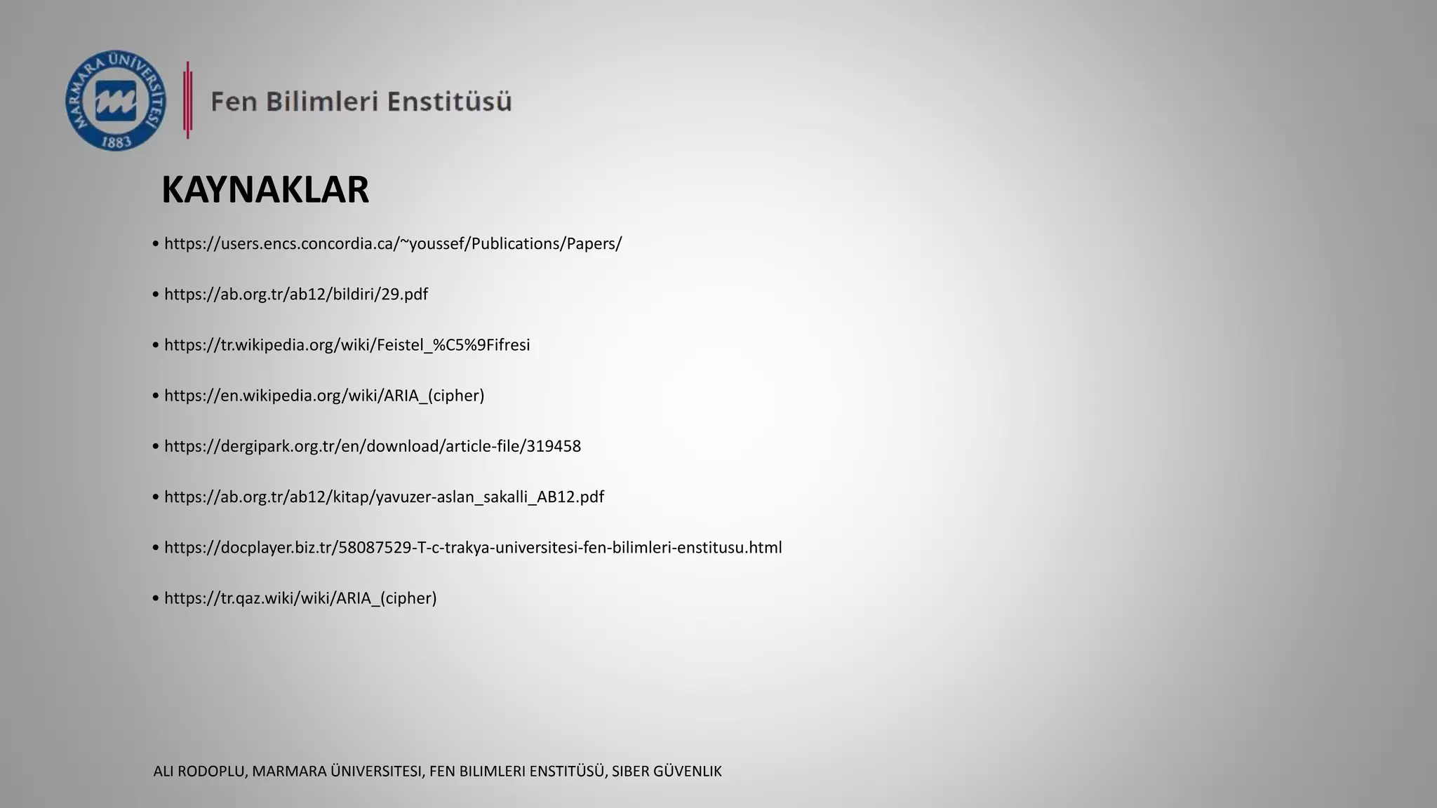 Aria 256 Cipher | PPTX