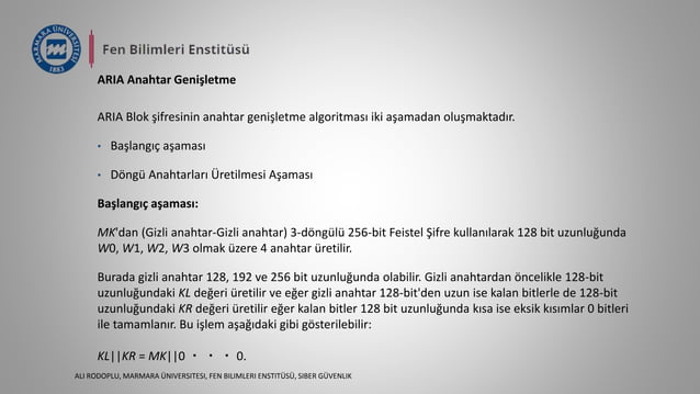 Aria 256 Cipher | PPTX