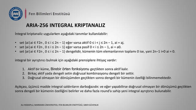 Aria 256 Cipher | PPTX