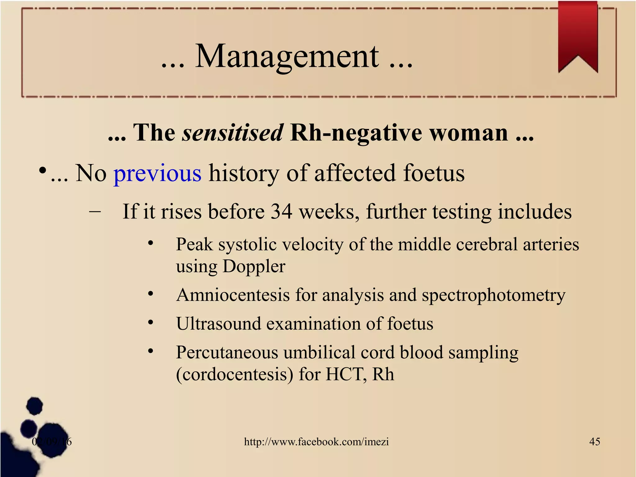 Management of Rh negative pregnancy | PPT