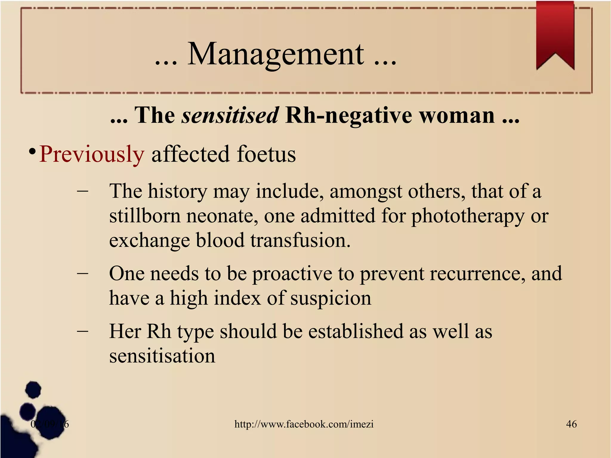 Management of Rh negative pregnancy | PPT