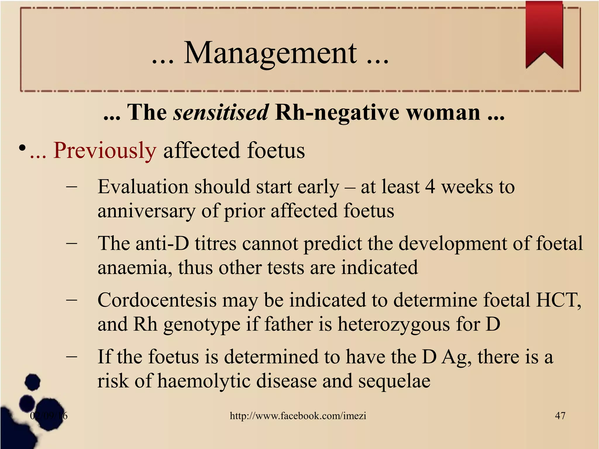 Management of Rh negative pregnancy | PPT