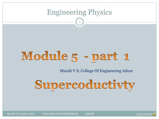 Superconductivity | PPTX | Physics | Science