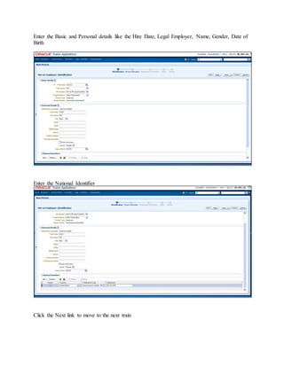 Hire employee in Oracle Fusion Cloud HCM | PDF