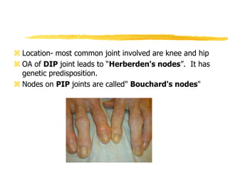 Osteoarthritis lecture for UG | PPTX
