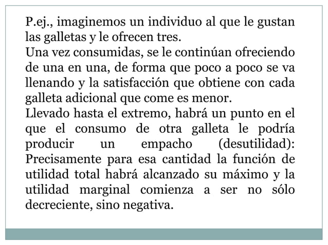 OA ley de utilidad marginal decreciente | PPTX