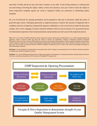 Importance of Opening Presntation in Inspection Process | PDF