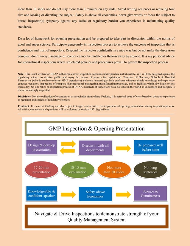 Importance of Opening Presntation in Inspection Process | PDF