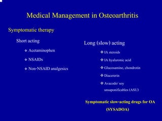 Medical Management in OsteoarthritisOsteoarthritis | PDF