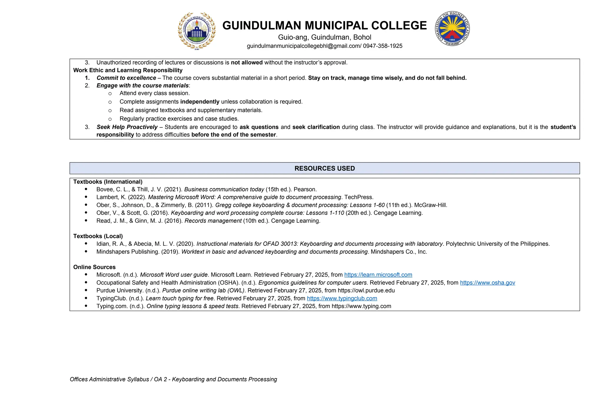 OA 2 - Keyboarding and Document Processing.docx