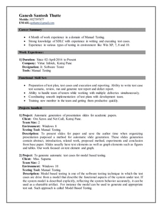 Oa 4 month exp | PDF