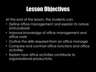 OA7 Office Management LESSON 1 Intro.pptx
