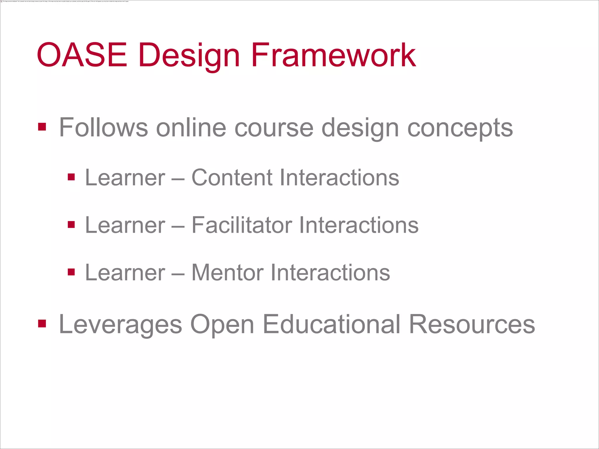 OAAI: Deploying an Open Ecosystem for Learner Analytics | PPTX